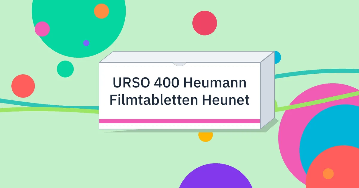 Symbolbild: Packung mit der Aufschrift URSO 400 Heumann Filmtabletten Heunet (PZN 13877271) – Verfügbarkeit und Bezug in Apotheken in Frankfurt am Main