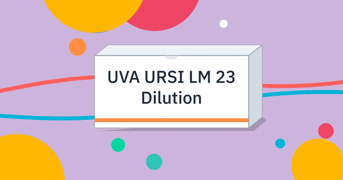 Symbolbild: Packung mit der Aufschrift UVA URSI LM 23 Dilution (PZN 13259248) – Verfügbarkeit und Bezug in Apotheken in Frankfurt am Main
