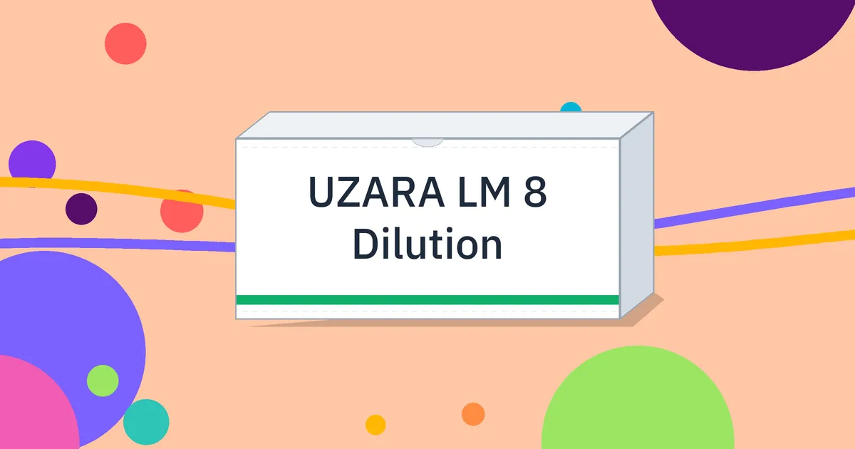 Symbolbild: Packung mit der Aufschrift UZARA LM 8 Dilution (PZN 13259805) – Verfügbarkeit und Bezug in Apotheken in Frankfurt am Main