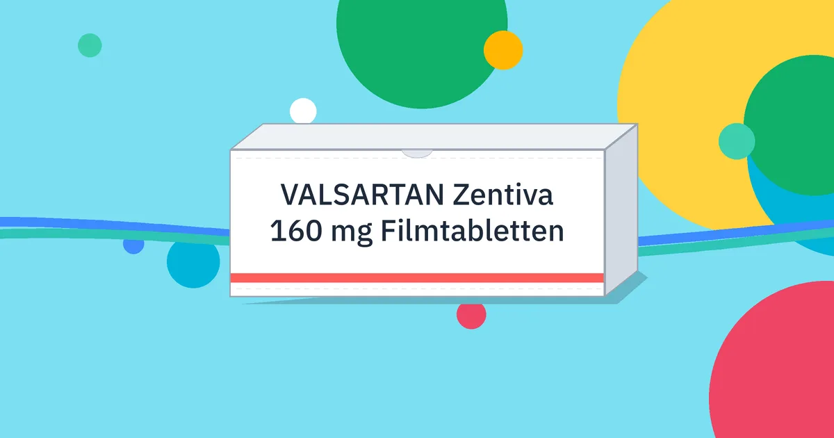 Symbolbild: Packung mit der Aufschrift VALSARTAN Zentiva 160 mg Filmtabletten (PZN 08440431) – Verfügbarkeit und Bezug in Apotheken in Frankfurt am Main