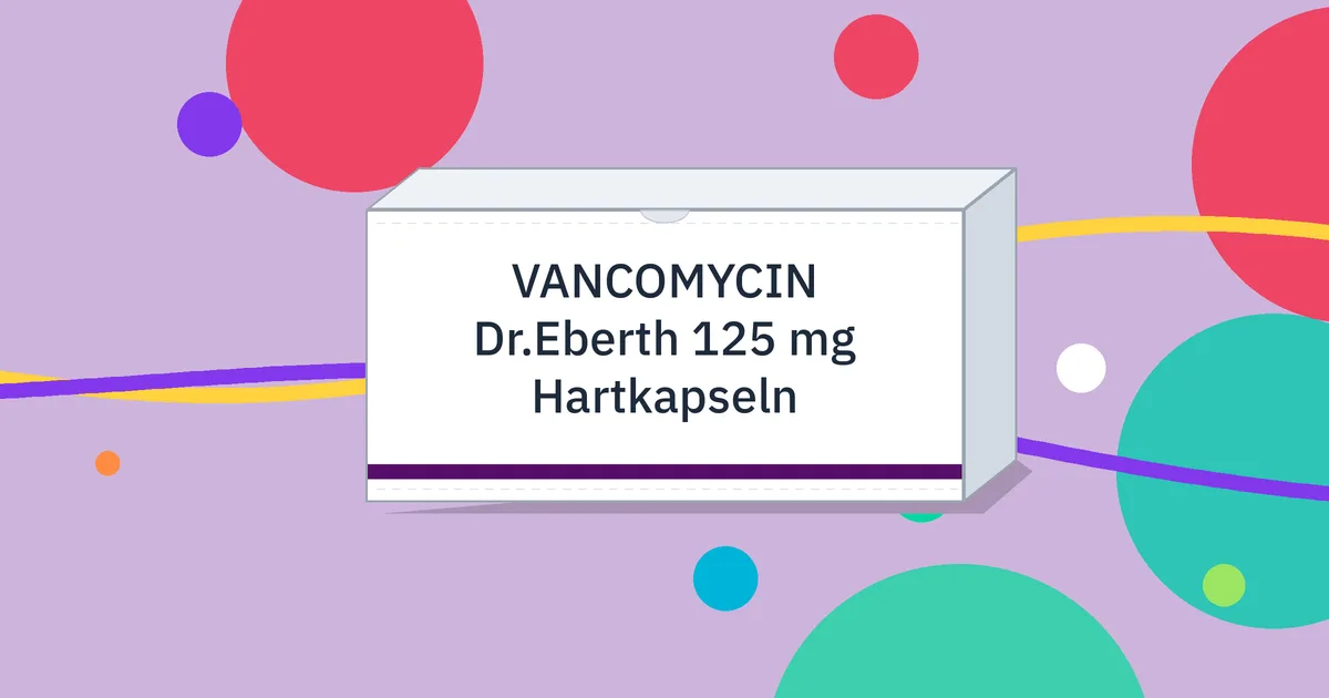 Symbolbild: Packung mit der Aufschrift VANCOMYCIN Dr.Eberth 125 mg Hartkapseln (PZN 20173122) – Verfügbarkeit und Bezug in Apotheken in Frankfurt am Main