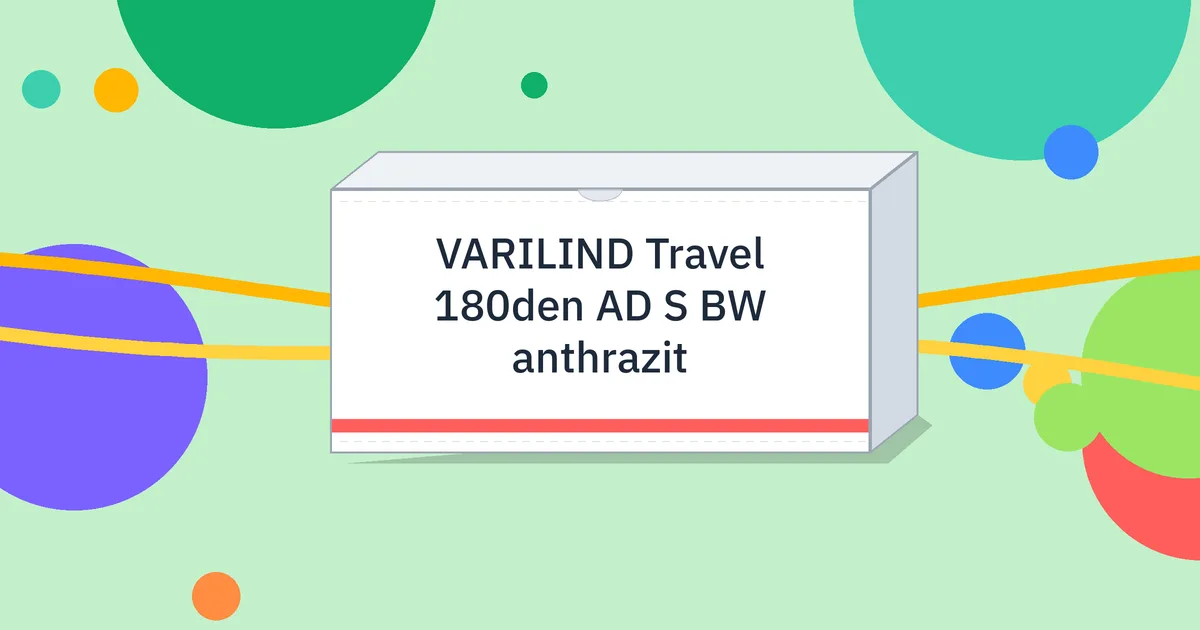 Symbolbild: Packung mit der Aufschrift VARILIND Travel 180den AD S BW anthrazit (PZN 02681180) – Verfügbarkeit und Bezug in Apotheken in Frankfurt am Main