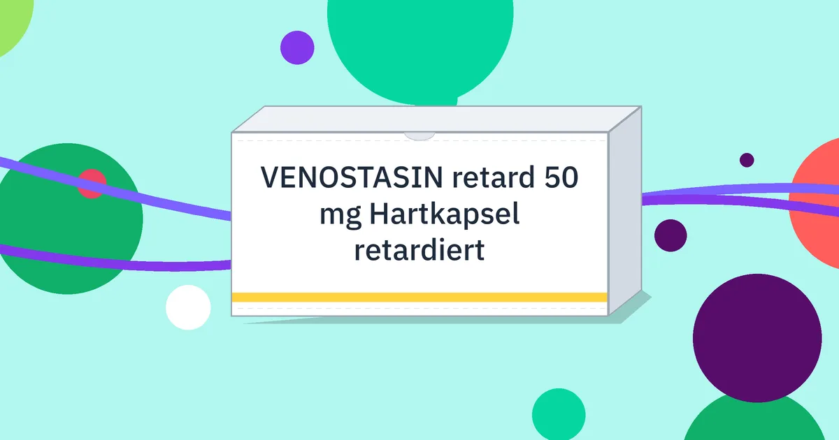 Symbolbild: Packung mit der Aufschrift VENOSTASIN retard 50 mg Hartkapsel retardiert (PZN 06637810) – Verfügbarkeit und Bezug in Apotheken in Frankfurt am Main