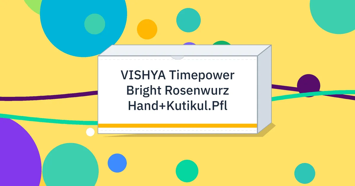 Symbolbild: Packung mit der Aufschrift VISHYA Timepower Bright Rosenwurz Hand+Kutikul.Pfl (PZN 16392516) – Verfügbarkeit und Bezug in Apotheken in Frankfurt am Main