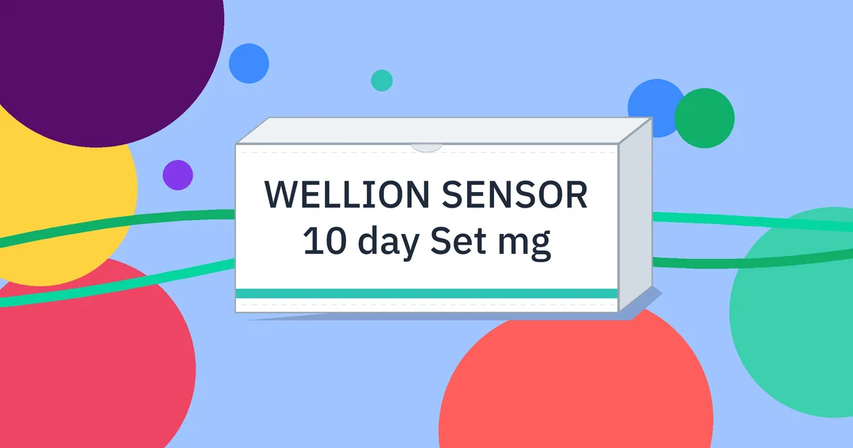 Symbolbild: Packung mit der Aufschrift WELLION SENSOR 10 day Set mg (PZN 18115962) – Verfügbarkeit und Bezug in Apotheken in Frankfurt am Main