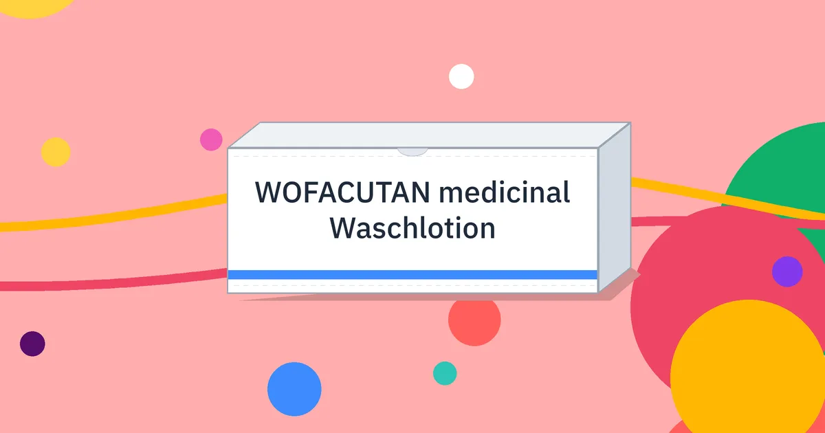 Symbolbild: Packung mit der Aufschrift WOFACUTAN medicinal Waschlotion (PZN 05046739) – Verfügbarkeit und Bezug in Apotheken in Frankfurt am Main