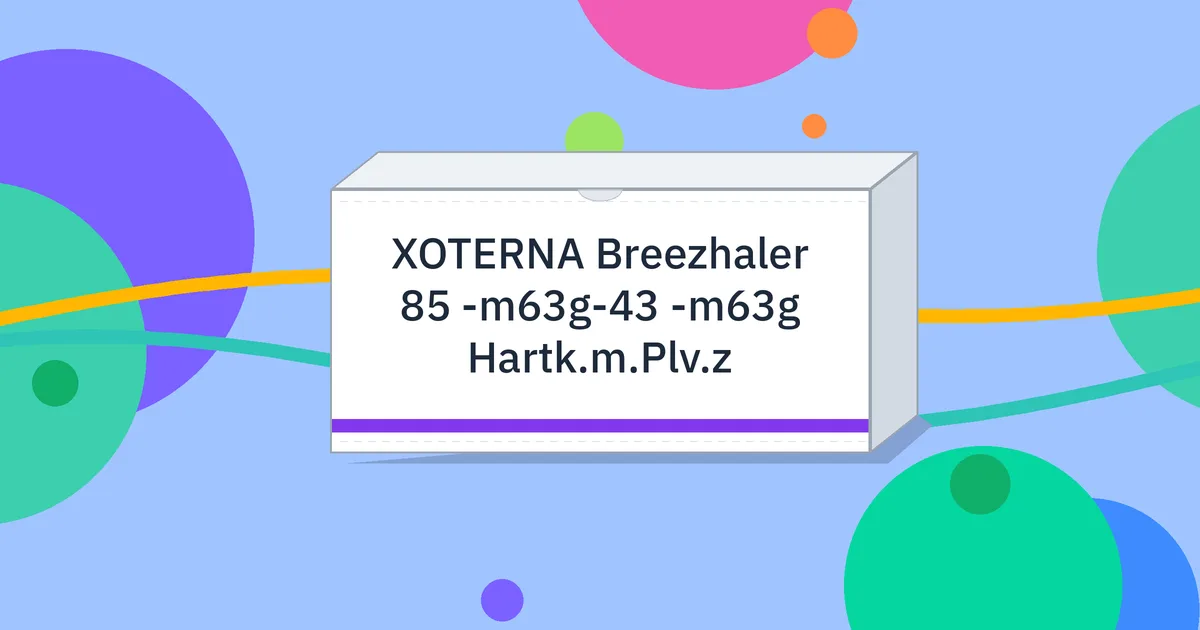 Symbolbild: Packung mit der Aufschrift XOTERNA Breezhaler 85 -m63g-43 -m63g Hartk.m.Plv.z (PZN 12724074) – Verfügbarkeit und Bezug in Apotheken in Frankfurt am Main
