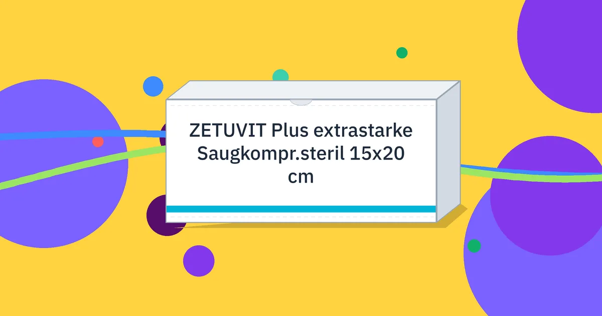 Symbolbild: Packung mit der Aufschrift ZETUVIT Plus extrastarke Saugkompr.steril 15x20 cm (PZN 11554730) – Verfügbarkeit und Bezug in Apotheken in Frankfurt am Main