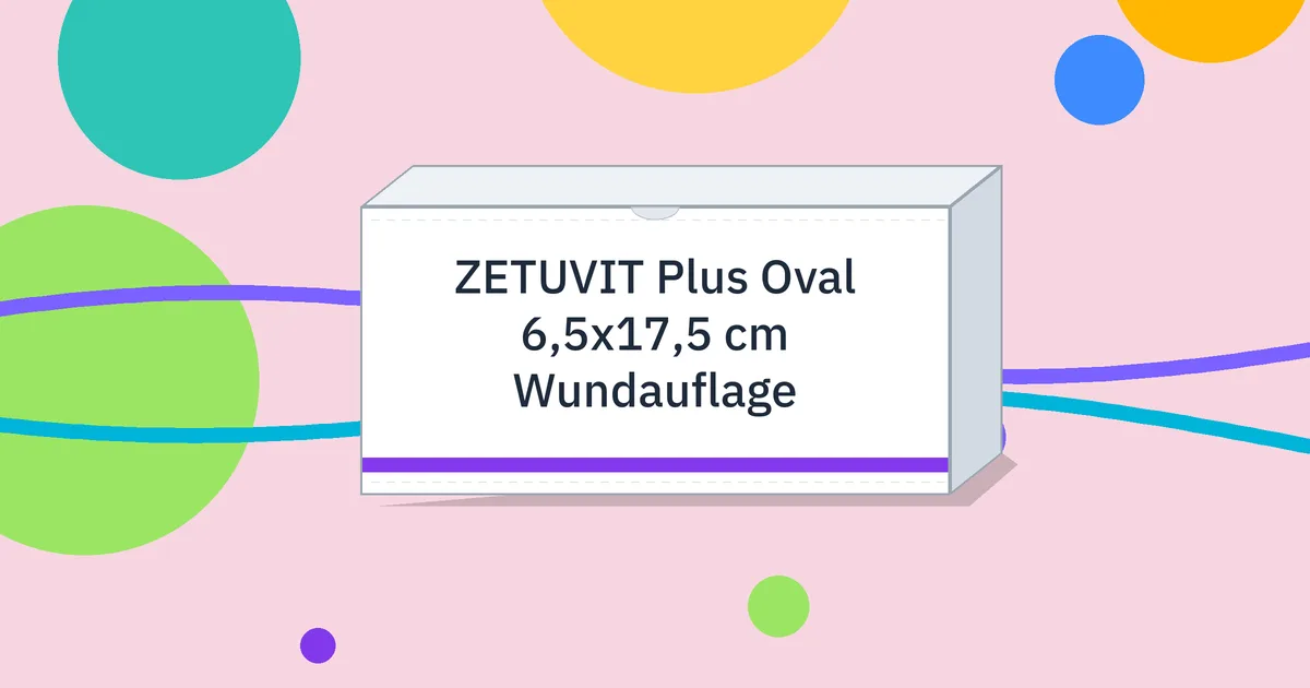 Symbolbild: Packung mit der Aufschrift ZETUVIT Plus Oval 6,5x17,5 cm Wundauflage (PZN 19742715) – Verfügbarkeit und Bezug in Apotheken in Frankfurt am Main