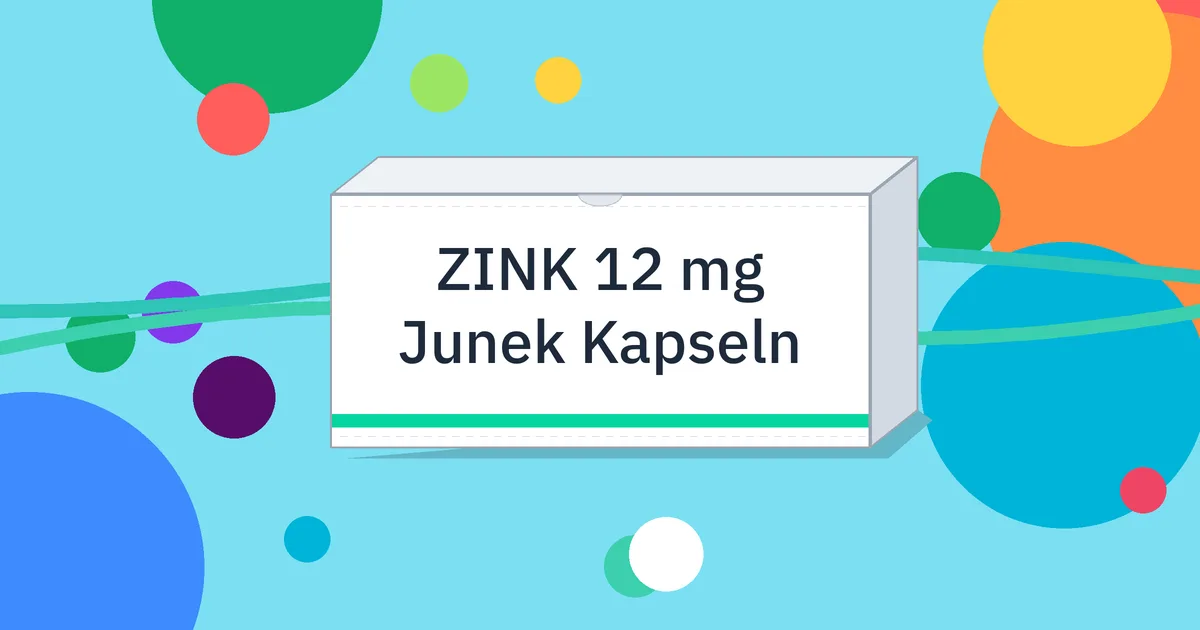 Symbolbild: Packung mit der Aufschrift ZINK 12 mg Junek Kapseln (PZN 10053428) – Verfügbarkeit und Bezug in Apotheken in Frankfurt am Main