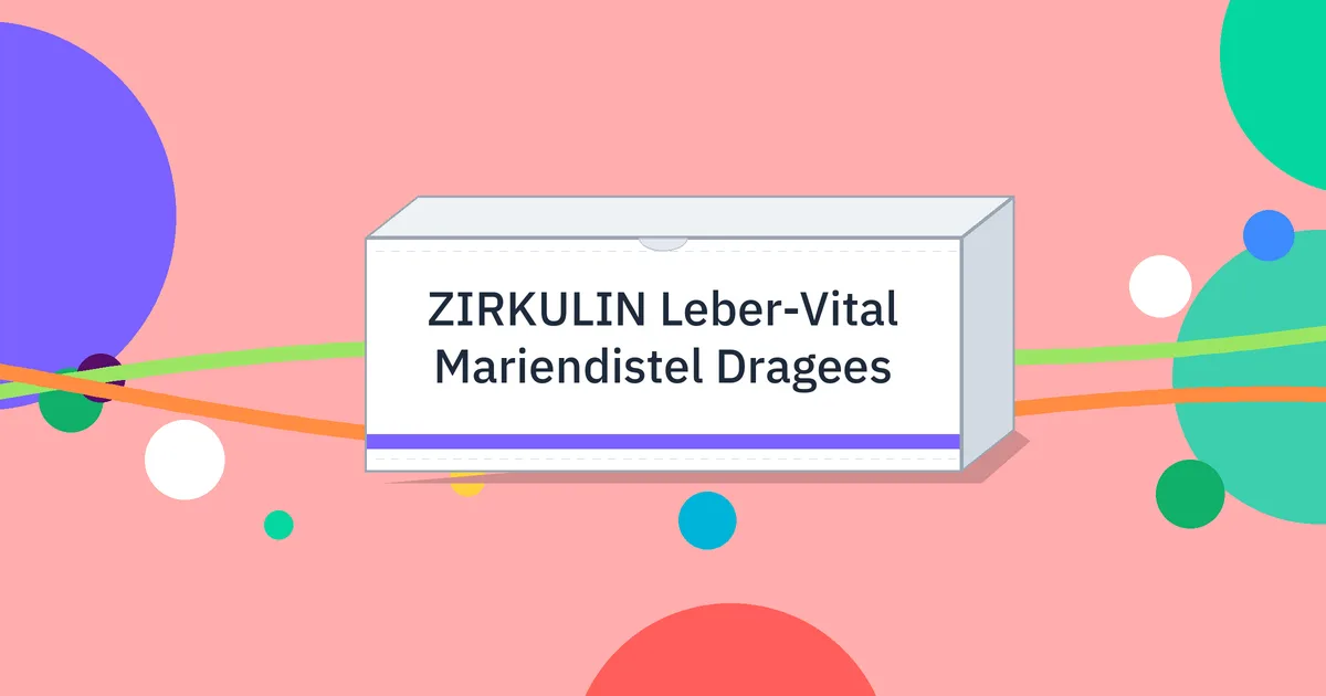 Symbolbild: Packung mit der Aufschrift ZIRKULIN Leber-Vital Mariendistel Dragees (PZN 11191463) – Verfügbarkeit und Bezug in Apotheken in Frankfurt am Main