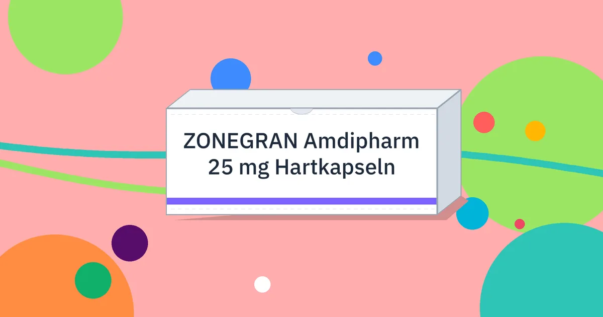 Symbolbild: Packung mit der Aufschrift ZONEGRAN Amdipharm 25 mg Hartkapseln (PZN 04407224) – Verfügbarkeit und Bezug in Apotheken in Frankfurt am Main