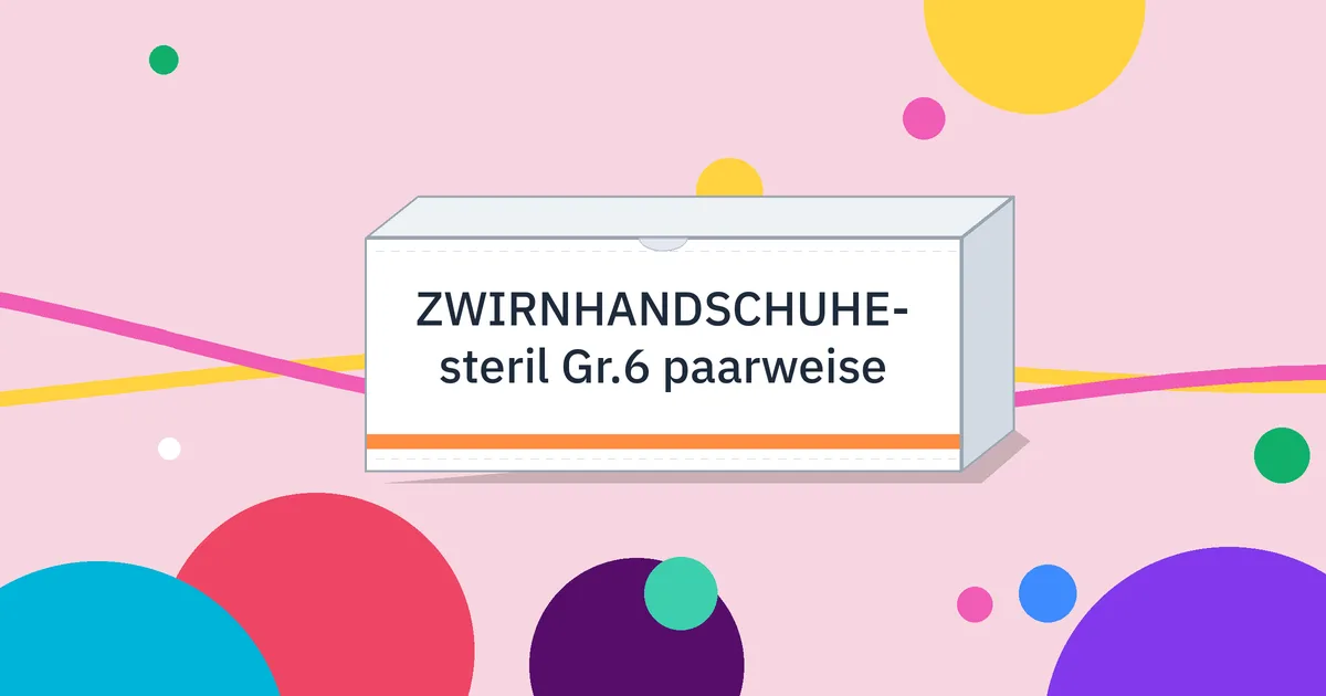 Symbolbild: Packung mit der Aufschrift ZWIRNHANDSCHUHE-steril Gr.6 paarweise (PZN 18397630) – Verfügbarkeit und Bezug in Apotheken in Frankfurt am Main