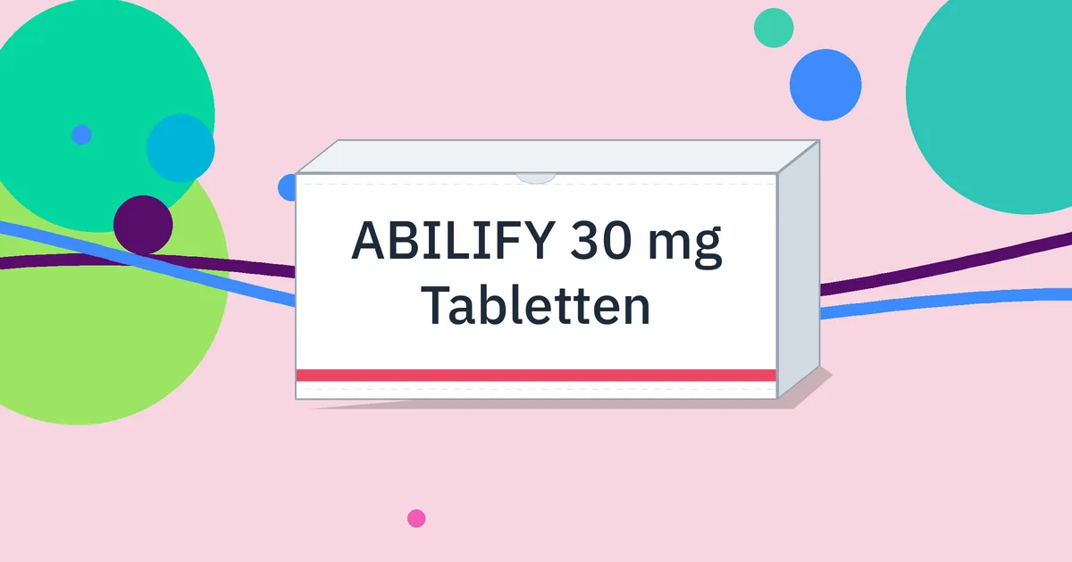 Symbolbild: Packung mit der Aufschrift ABILIFY 30 mg Tabletten (PZN 09219510) – Verfügbarkeit und Bezug in Apotheken in Frankfurt am Main