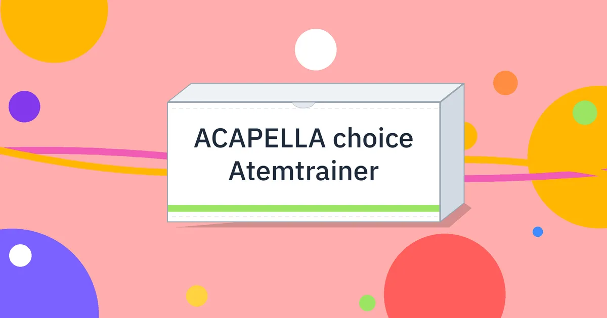 Symbolbild: Packung mit der Aufschrift ACAPELLA choice Atemtrainer (PZN 06903111) – Verfügbarkeit und Bezug in Apotheken in Frankfurt am Main
