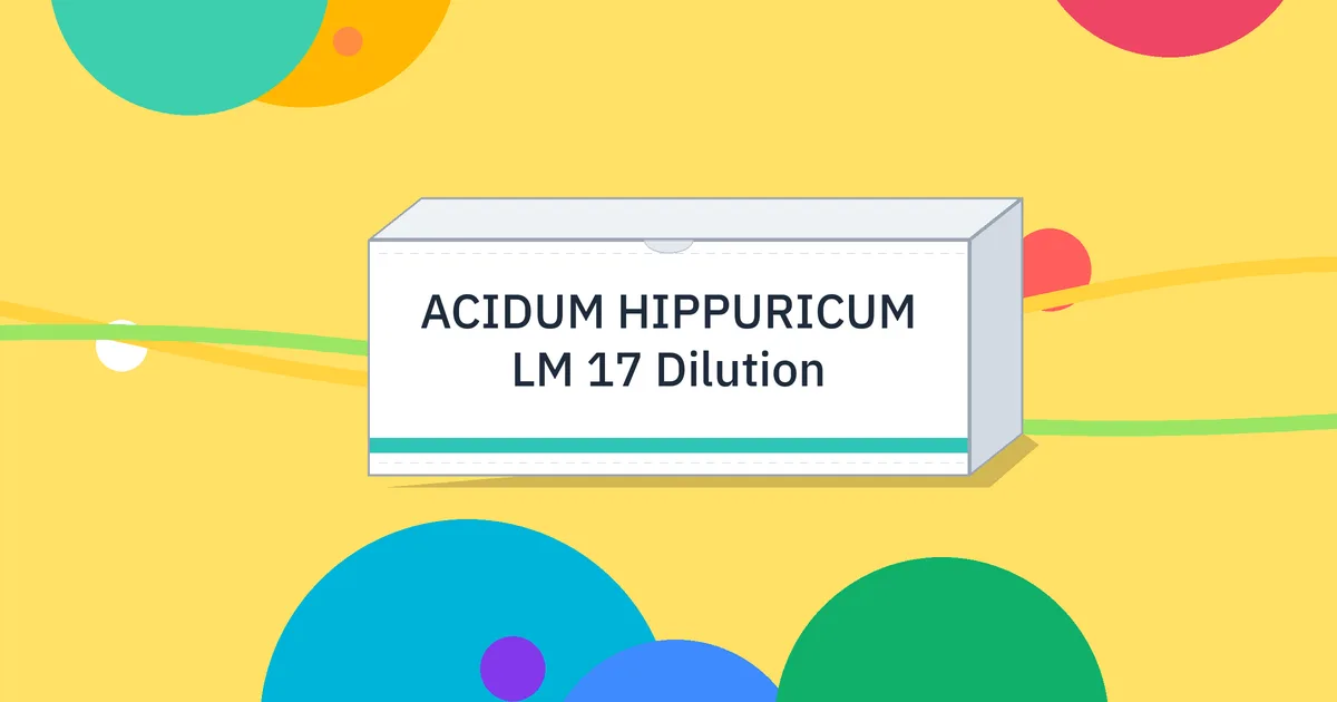 Symbolbild: Packung mit der Aufschrift ACIDUM HIPPURICUM LM 17 Dilution (PZN 13277507) – Verfügbarkeit und Bezug in Apotheken in Frankfurt am Main