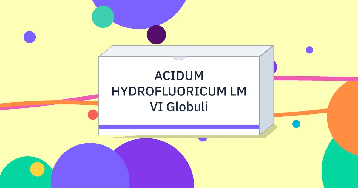 Symbolbild: Packung mit der Aufschrift ACIDUM HYDROFLUORICUM LM VI Globuli (PZN 04500610) – Verfügbarkeit und Bezug in Apotheken in Frankfurt am Main