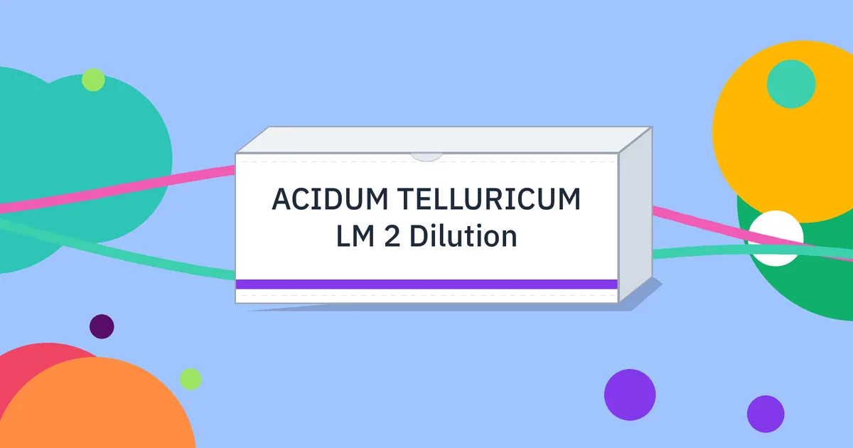 Symbolbild: Packung mit der Aufschrift ACIDUM TELLURICUM LM 2 Dilution (PZN 13287428) – Verfügbarkeit und Bezug in Apotheken in Frankfurt am Main