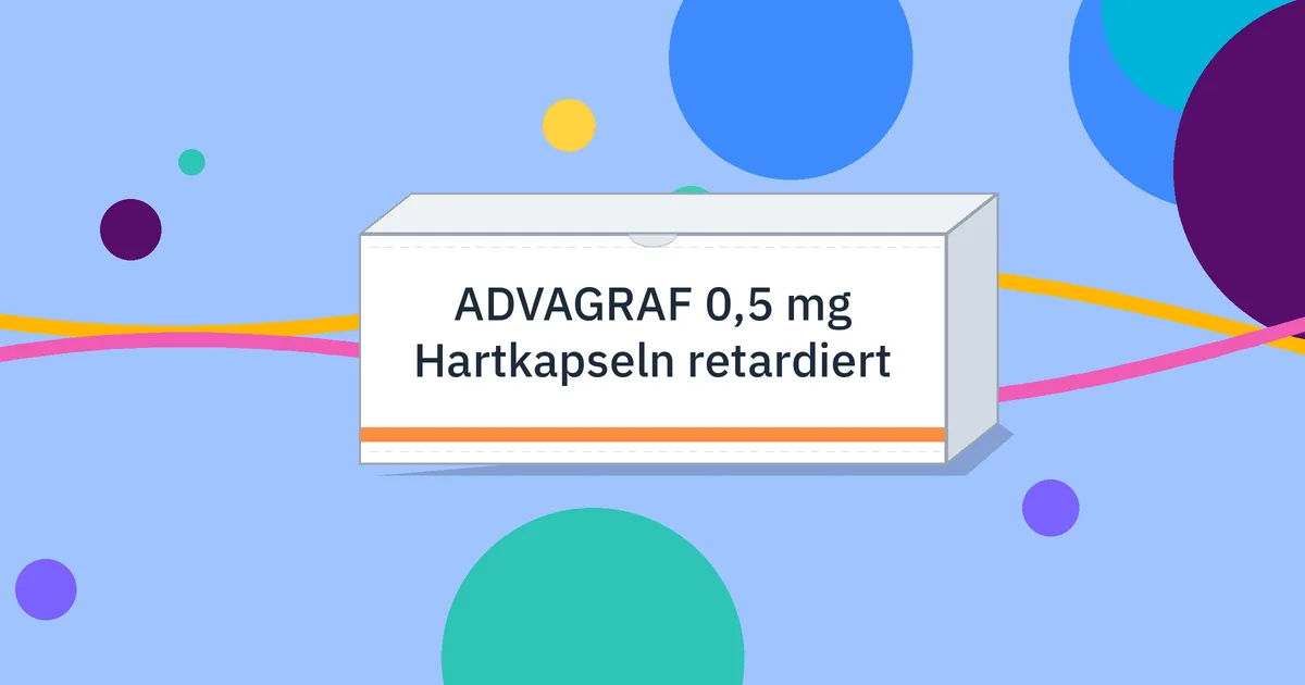 Symbolbild: Packung mit der Aufschrift ADVAGRAF 0,5 mg Hartkapseln retardiert (PZN 15607908) – Verfügbarkeit und Bezug in Apotheken in Frankfurt am Main
