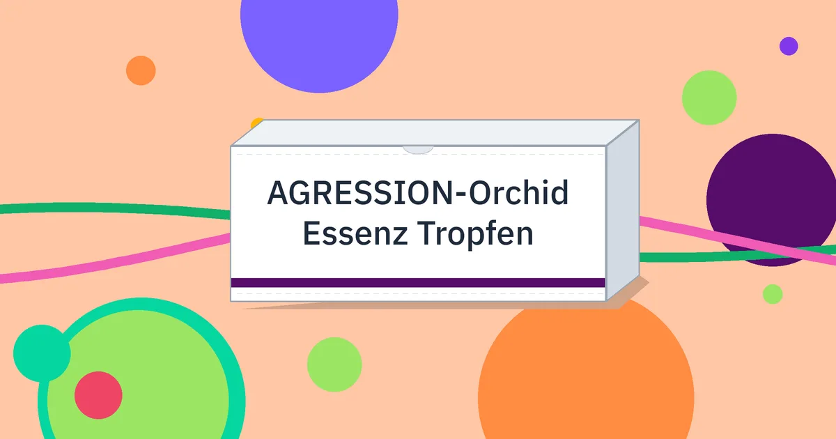 Symbolbild: Packung mit der Aufschrift AGRESSION-Orchid Essenz Tropfen (PZN 19159105) – Verfügbarkeit und Bezug in Apotheken in Frankfurt am Main