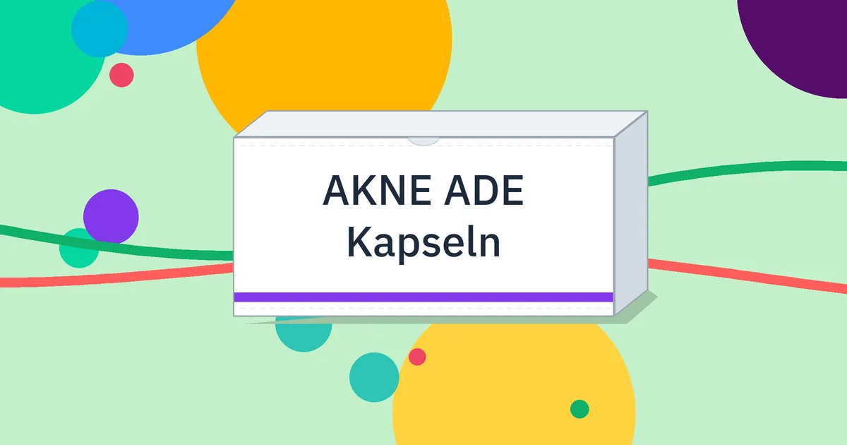 Symbolbild: Packung mit der Aufschrift AKNE ADE Kapseln (PZN 19448393) – Verfügbarkeit und Bezug in Apotheken in Frankfurt am Main