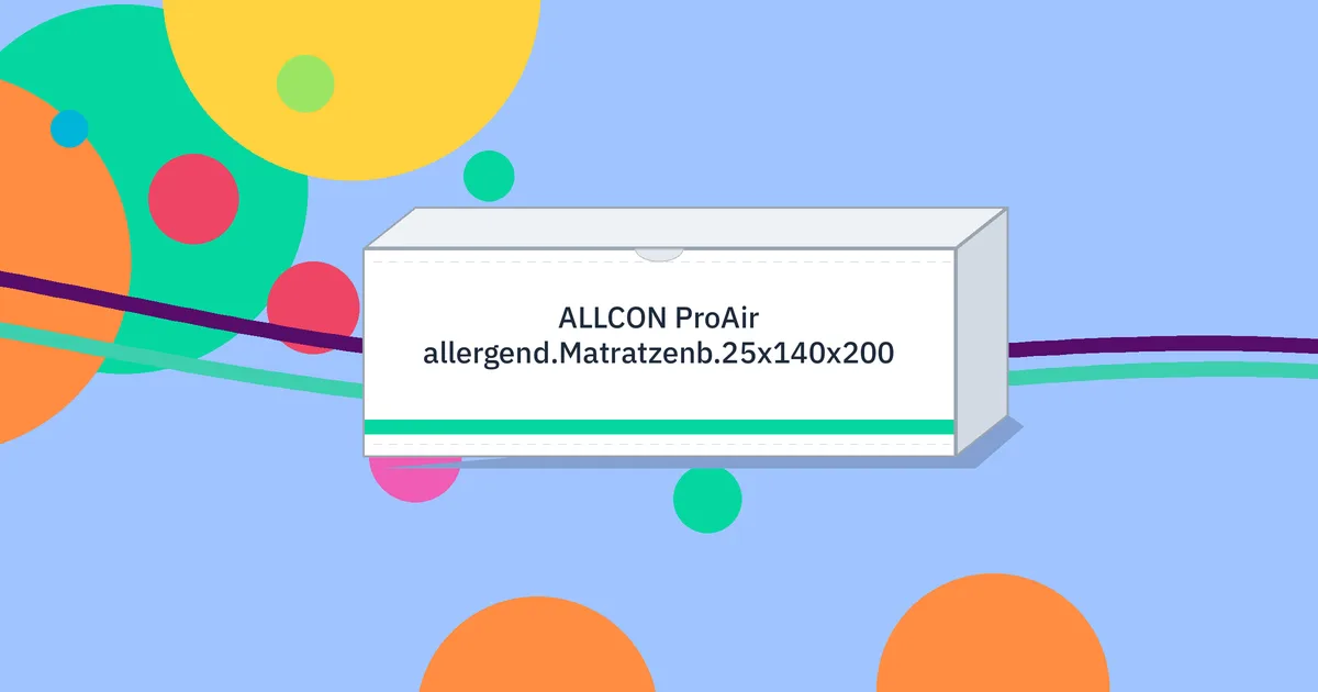 Symbolbild: Packung mit der Aufschrift ALLCON ProAir allergend.Matratzenb.25x140x200 (PZN 12445807) – Verfügbarkeit und Bezug in Apotheken in Frankfurt am Main