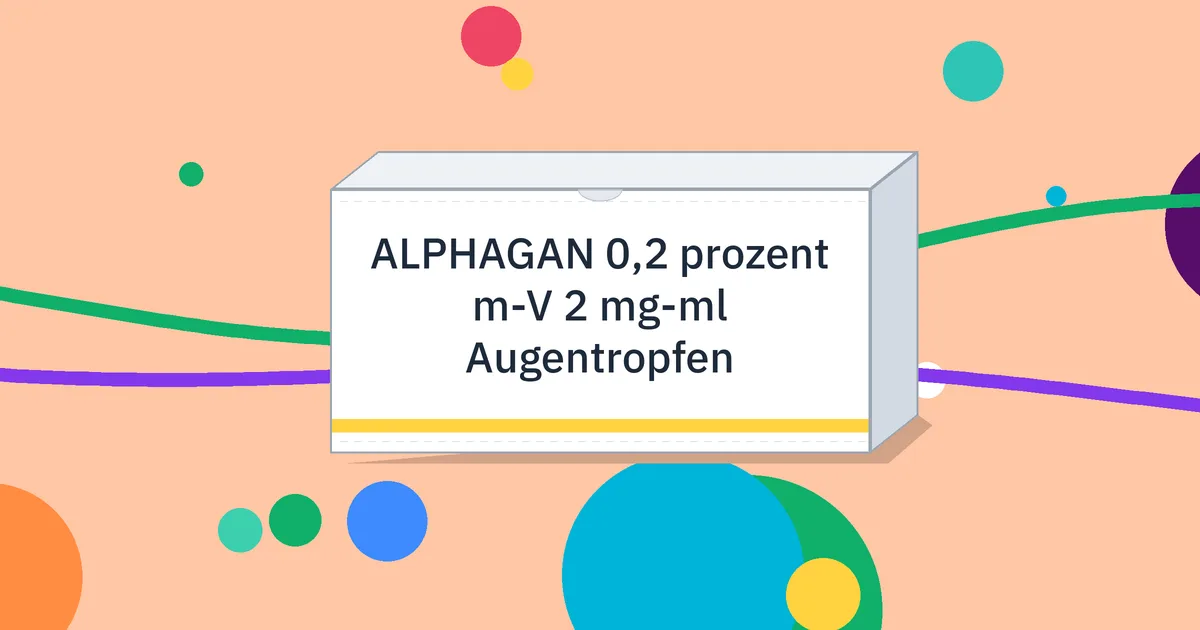 Symbolbild: Packung mit der Aufschrift ALPHAGAN 0,2 prozent m-V 2 mg-ml Augentropfen (PZN 04927018) – Verfügbarkeit und Bezug in Apotheken in Frankfurt am Main