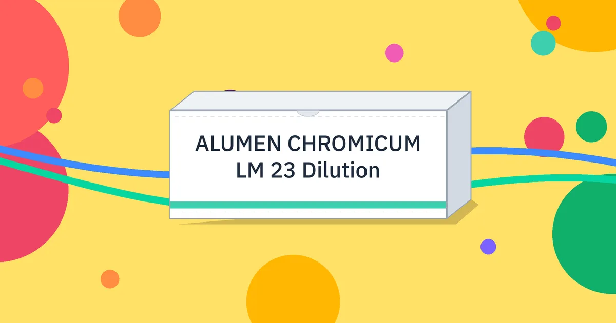 Symbolbild: Packung mit der Aufschrift ALUMEN CHROMICUM LM 23 Dilution (PZN 13315892) – Verfügbarkeit und Bezug in Apotheken in Frankfurt am Main
