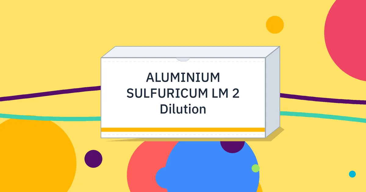 Symbolbild: Packung mit der Aufschrift ALUMINIUM SULFURICUM LM 2 Dilution (PZN 13317483) – Verfügbarkeit und Bezug in Apotheken in Frankfurt am Main