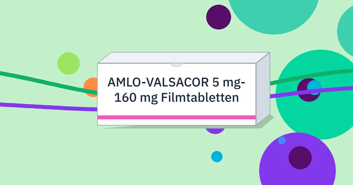 Symbolbild: Packung mit der Aufschrift AMLO-VALSACOR 5 mg-160 mg Filmtabletten (PZN 15610810) – Verfügbarkeit und Bezug in Apotheken in Frankfurt am Main