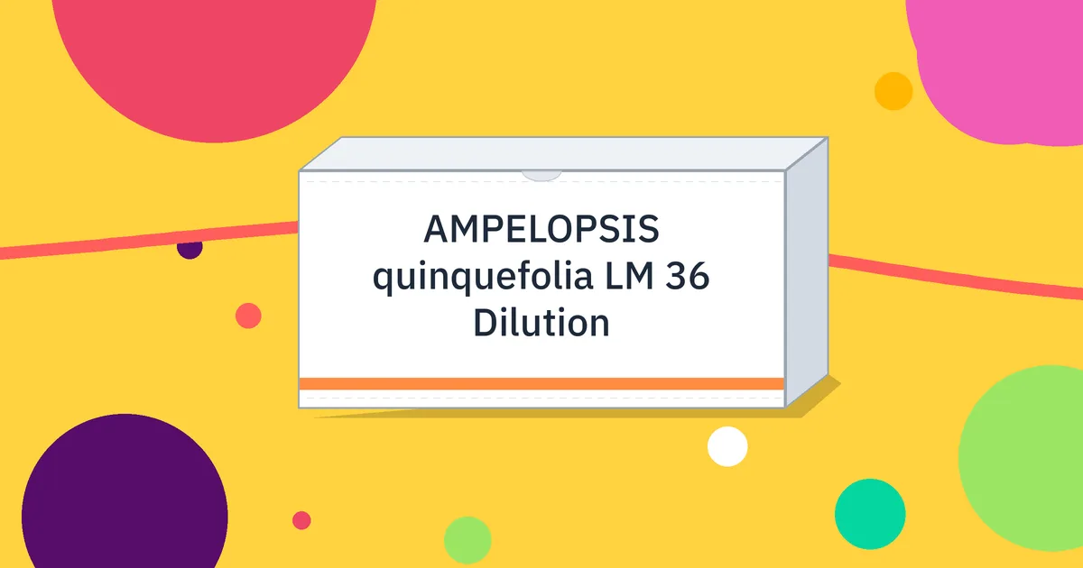 Symbolbild: Packung mit der Aufschrift AMPELOPSIS quinquefolia LM 36 Dilution (PZN 13325324) – Verfügbarkeit und Bezug in Apotheken in Frankfurt am Main