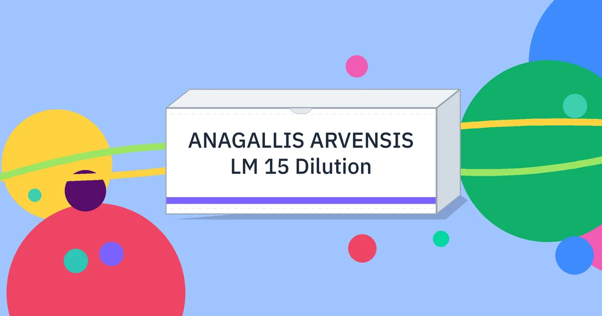 Symbolbild: Packung mit der Aufschrift ANAGALLIS ARVENSIS LM 15 Dilution (PZN 13327926) – Verfügbarkeit und Bezug in Apotheken in Frankfurt am Main