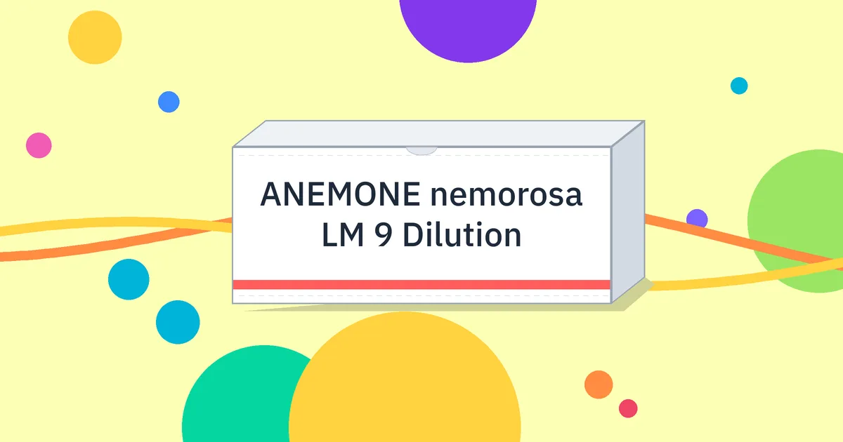 Symbolbild: Packung mit der Aufschrift ANEMONE nemorosa LM 9 Dilution (PZN 13366524) – Verfügbarkeit und Bezug in Apotheken in Frankfurt am Main