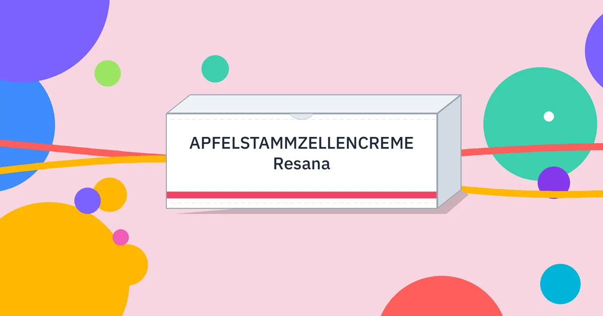 Symbolbild: Packung mit der Aufschrift APFELSTAMMZELLENCREME Resana (PZN 01867244) – Verfügbarkeit und Bezug in Apotheken in Frankfurt am Main