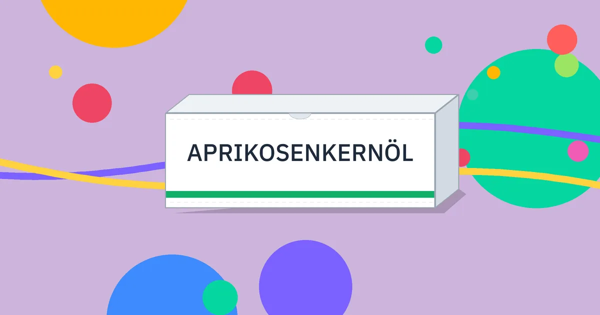 Symbolbild: Packung mit der Aufschrift APRIKOSENKERNÖL (PZN 18832379) – Verfügbarkeit und Bezug in Apotheken in Frankfurt am Main