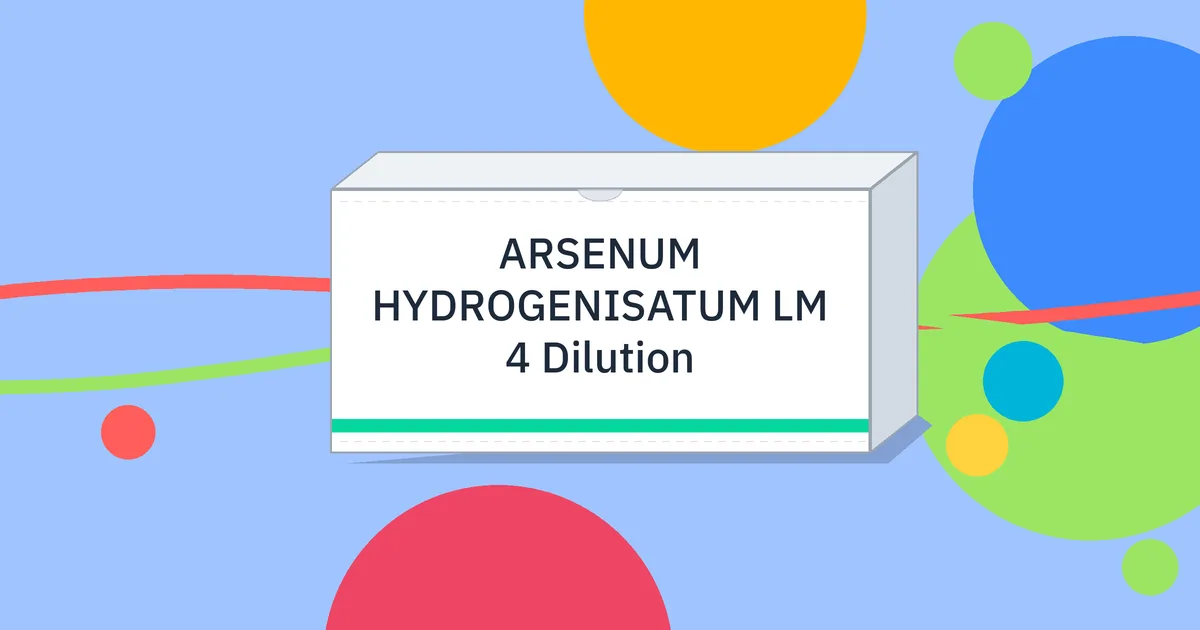 Symbolbild: Packung mit der Aufschrift ARSENUM HYDROGENISATUM LM 4 Dilution (PZN 12778325) – Verfügbarkeit und Bezug in Apotheken in Frankfurt am Main