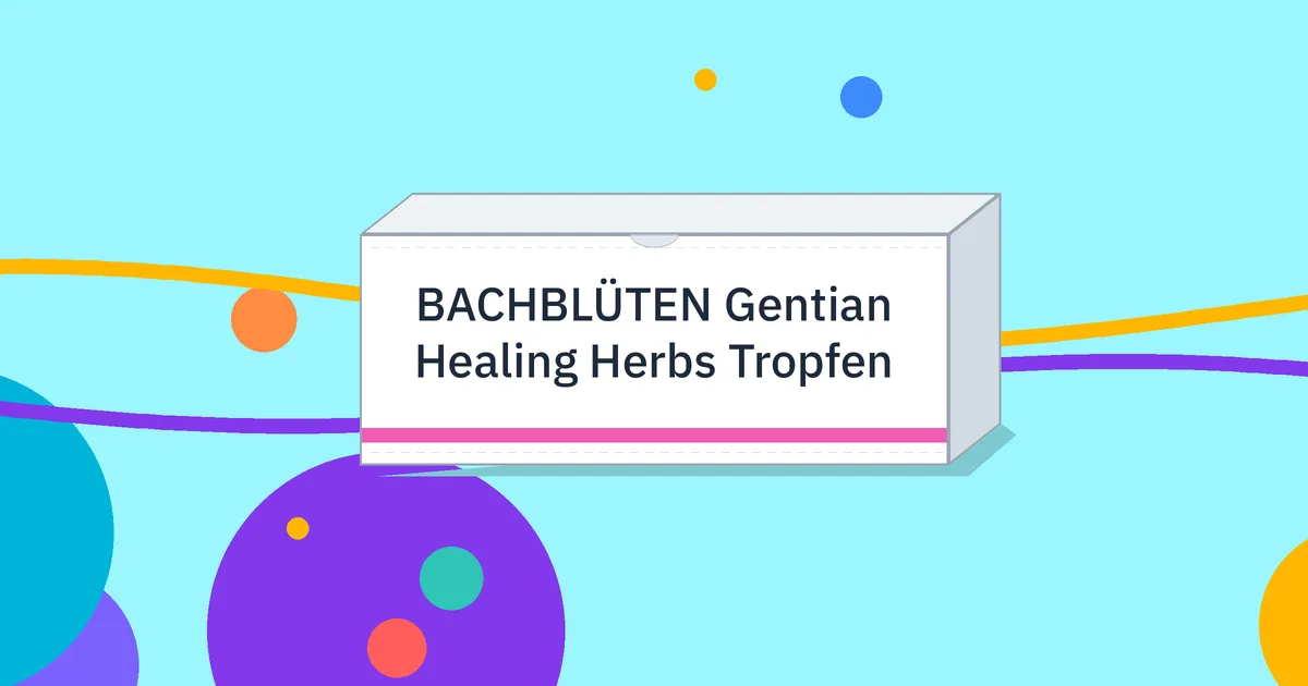 Symbolbild: Packung mit der Aufschrift BACHBLÜTEN Gentian Healing Herbs Tropfen (PZN 07364461) – Verfügbarkeit und Bezug in Apotheken in Frankfurt am Main