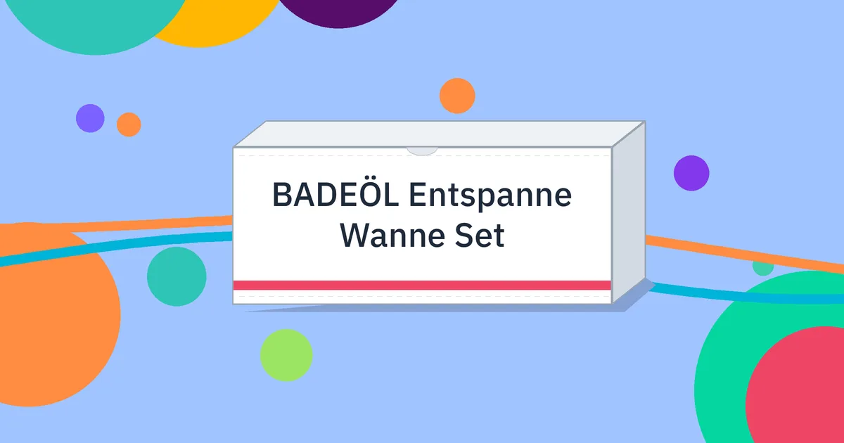 Symbolbild: Packung mit der Aufschrift BADEÖL Entspanne Wanne Set (PZN 16898339) – Verfügbarkeit und Bezug in Apotheken in Frankfurt am Main