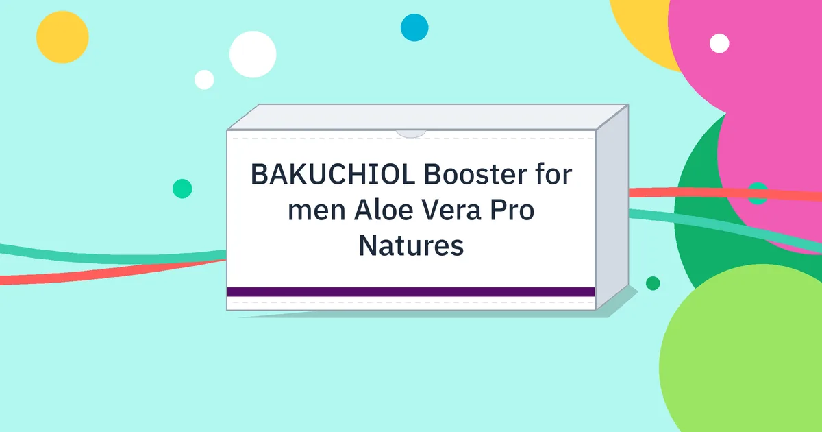 Symbolbild: Packung mit der Aufschrift BAKUCHIOL Booster for men Aloe Vera Pro Natures (PZN 18828490) – Verfügbarkeit und Bezug in Apotheken in Frankfurt am Main