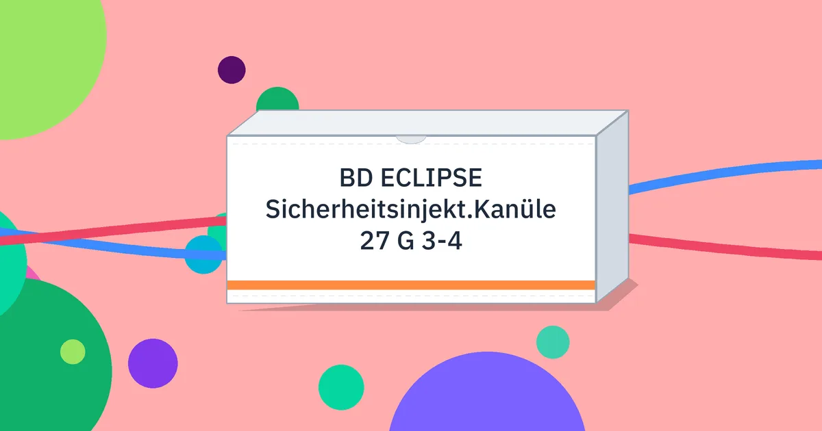 Symbolbild: Packung mit der Aufschrift BD ECLIPSE Sicherheitsinjekt.Kanüle 27 G 3-4 (PZN 09235153) – Verfügbarkeit und Bezug in Apotheken in Frankfurt am Main