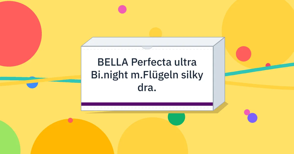 Symbolbild: Packung mit der Aufschrift BELLA Perfecta ultra Bi.night m.Flügeln silky dra. (PZN 11276774) – Verfügbarkeit und Bezug in Apotheken in Frankfurt am Main