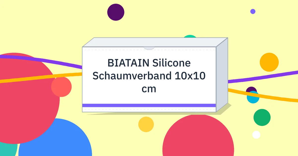 Symbolbild: Packung mit der Aufschrift BIATAIN Silicone Schaumverband 10x10 cm (PZN 19855460) – Verfügbarkeit und Bezug in Apotheken in Frankfurt am Main