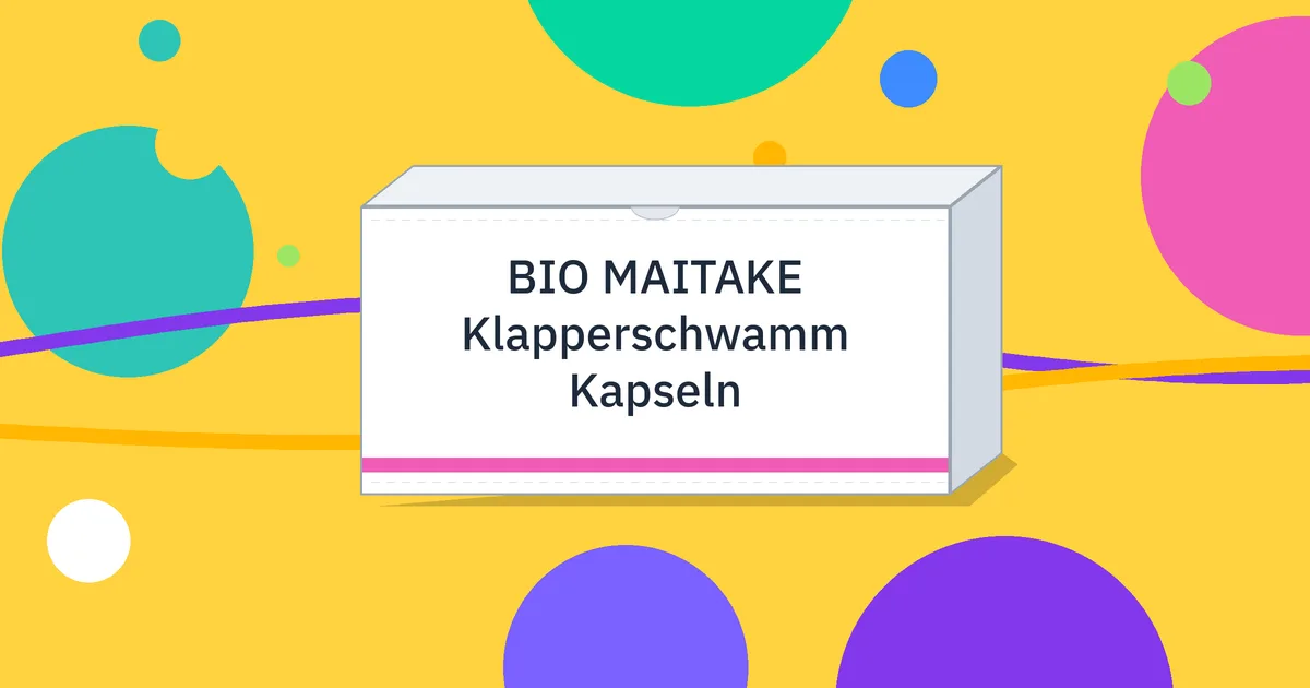 Symbolbild: Packung mit der Aufschrift BIO MAITAKE Klapperschwamm Kapseln (PZN 20403852) – Verfügbarkeit und Bezug in Apotheken in Frankfurt am Main