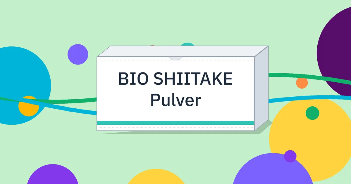 Symbolbild: Packung mit der Aufschrift BIO SHIITAKE Pulver (PZN 16835758) – Verfügbarkeit und Bezug in Apotheken in Frankfurt am Main