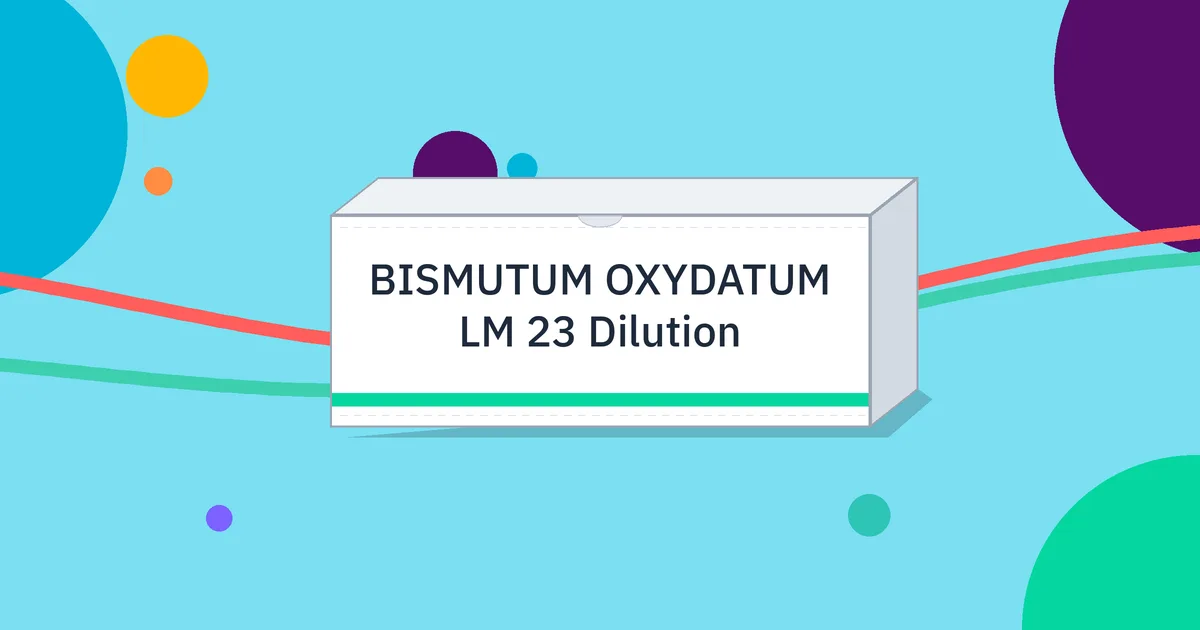 Symbolbild: Packung mit der Aufschrift BISMUTUM OXYDATUM LM 23 Dilution (PZN 13388098) – Verfügbarkeit und Bezug in Apotheken in Frankfurt am Main