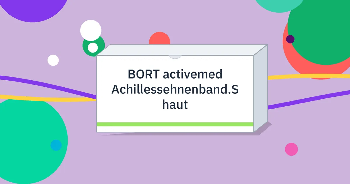 Symbolbild: Packung mit der Aufschrift BORT activemed Achillessehnenband.S haut (PZN 15256521) – Verfügbarkeit und Bezug in Apotheken in Frankfurt am Main