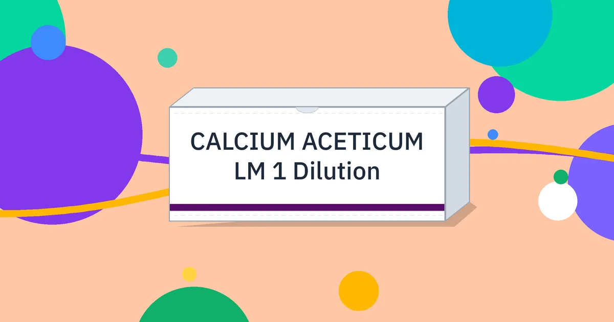 Symbolbild: Packung mit der Aufschrift CALCIUM ACETICUM LM 1 Dilution (PZN 13405313) – Verfügbarkeit und Bezug in Apotheken in Frankfurt am Main
