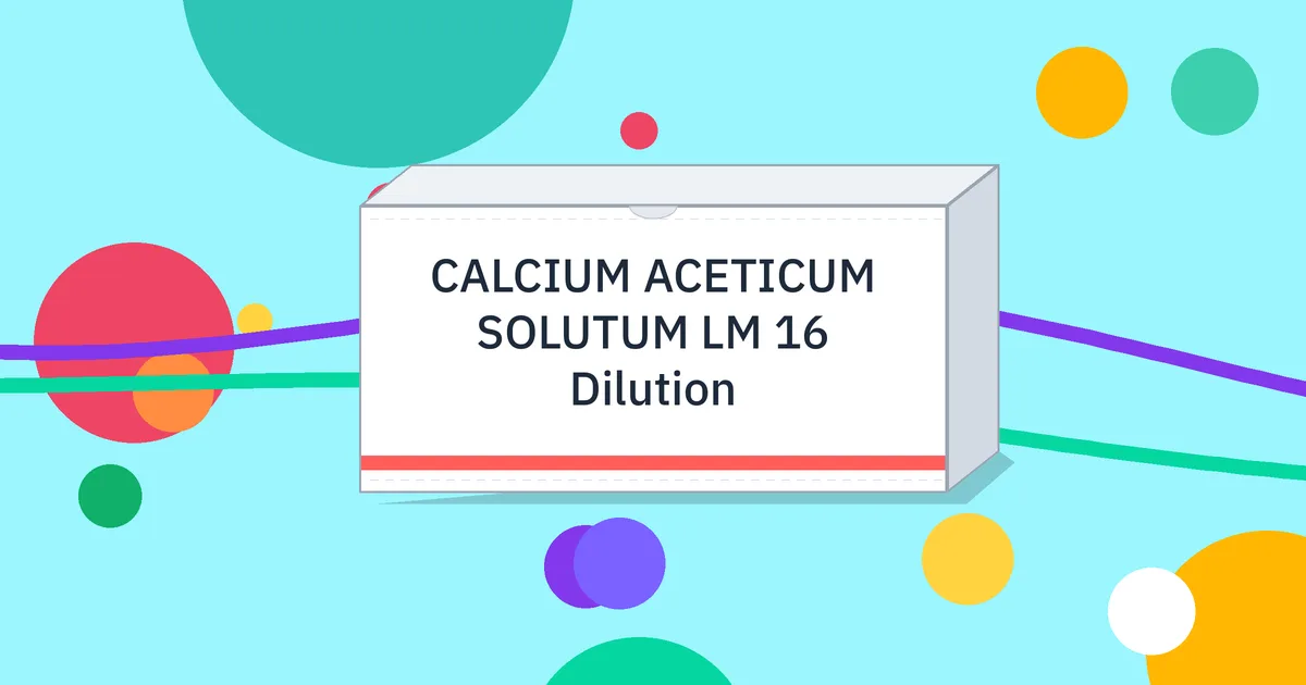 Symbolbild: Packung mit der Aufschrift CALCIUM ACETICUM SOLUTUM LM 16 Dilution (PZN 13406560) – Verfügbarkeit und Bezug in Apotheken in Frankfurt am Main
