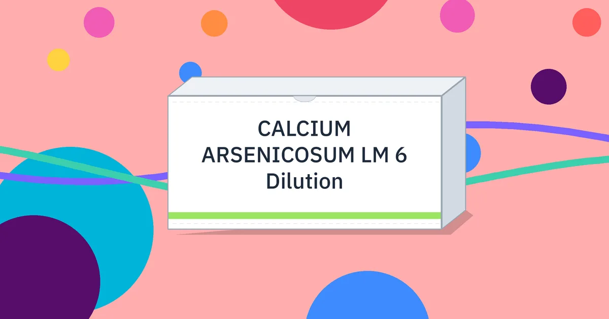 Symbolbild: Packung mit der Aufschrift CALCIUM ARSENICOSUM LM 6 Dilution (PZN 07539363) – Verfügbarkeit und Bezug in Apotheken in Frankfurt am Main