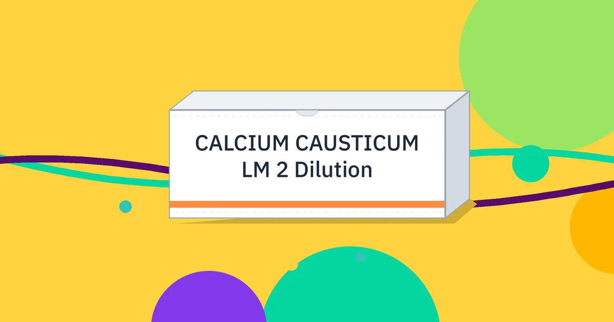 Symbolbild: Packung mit der Aufschrift CALCIUM CAUSTICUM LM 2 Dilution (PZN 12803810) – Verfügbarkeit und Bezug in Apotheken in Frankfurt am Main
